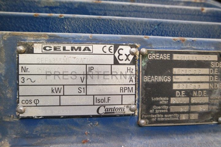 Electromotor 250 kW - 2982 RPM Cantoni-Celma | Pres International
